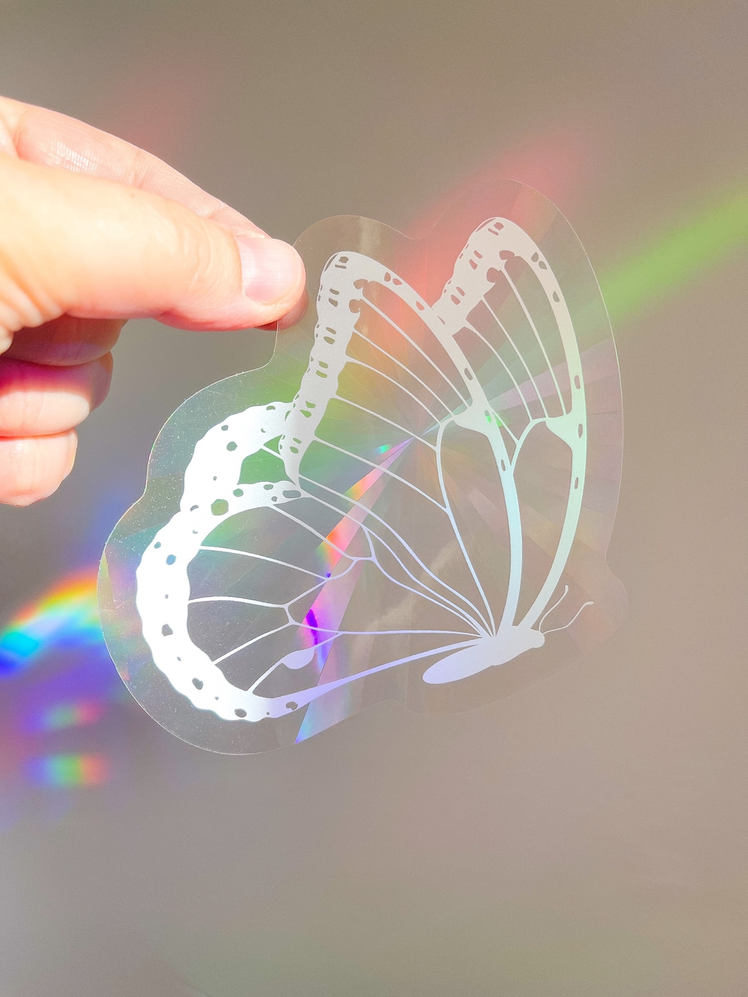 Monarch Butterfly Sun Catcher Sticker: Rainbow Window Decor - Etsy