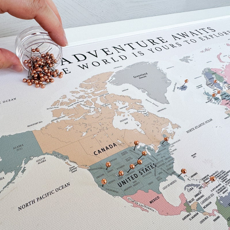 Push Pin Globe - Etsy
