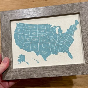 Mini Push Pin Map, Small Map of USA Travel Tracking, Van Trailer Map ...