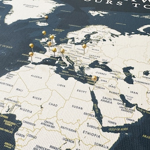 Detailed World Push Pin Map, Custom Push Pin Map for Travels ...
