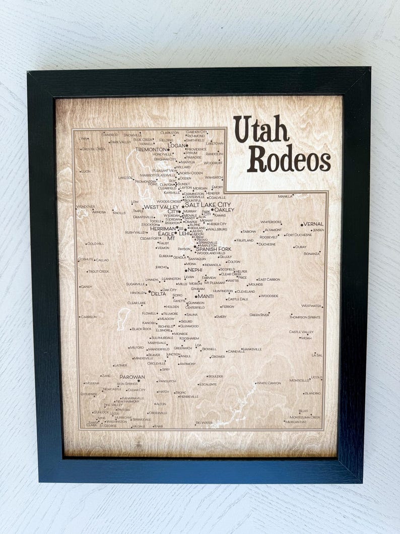 Rodeo Push Pin Map: Personalized Western Wall Decor, Major Rodeos in ...