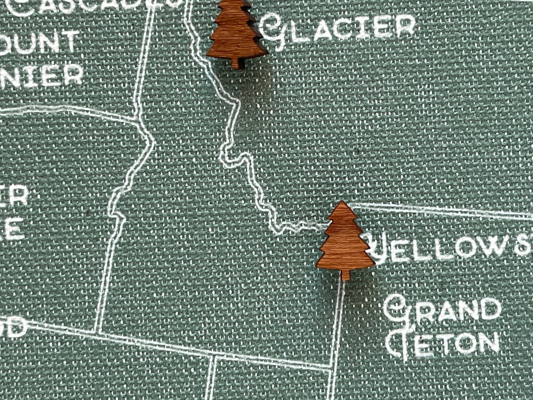 DIY National Park Push Pin Map With Tree Push Pins Great - Etsy