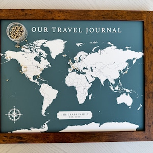 World Push Pin Personalized Map, Custom Push Pin Map for Travels ...