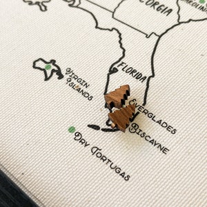 Wooden Pine Tree Push Pins: US Map Tacks, Office Decor, Handmade in the ...