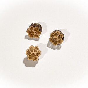 2" Wooden Paw Print Pins: Pet Travel Map Tacks, Office Decor - Etsy