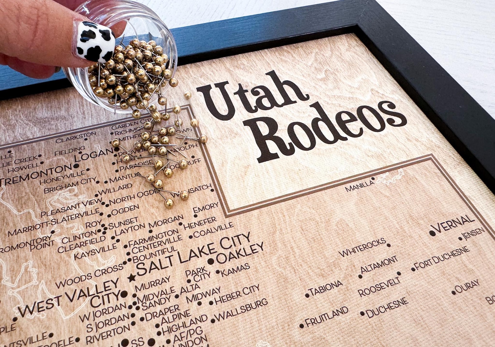 Rodeo Push Pin Map: Personalized Western Wall Decor, Major Rodeos in ...