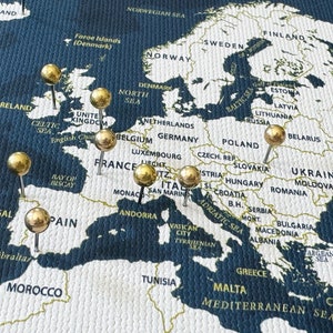 Detailed World Push Pin Map, Custom Push Pin Map for Travels ...