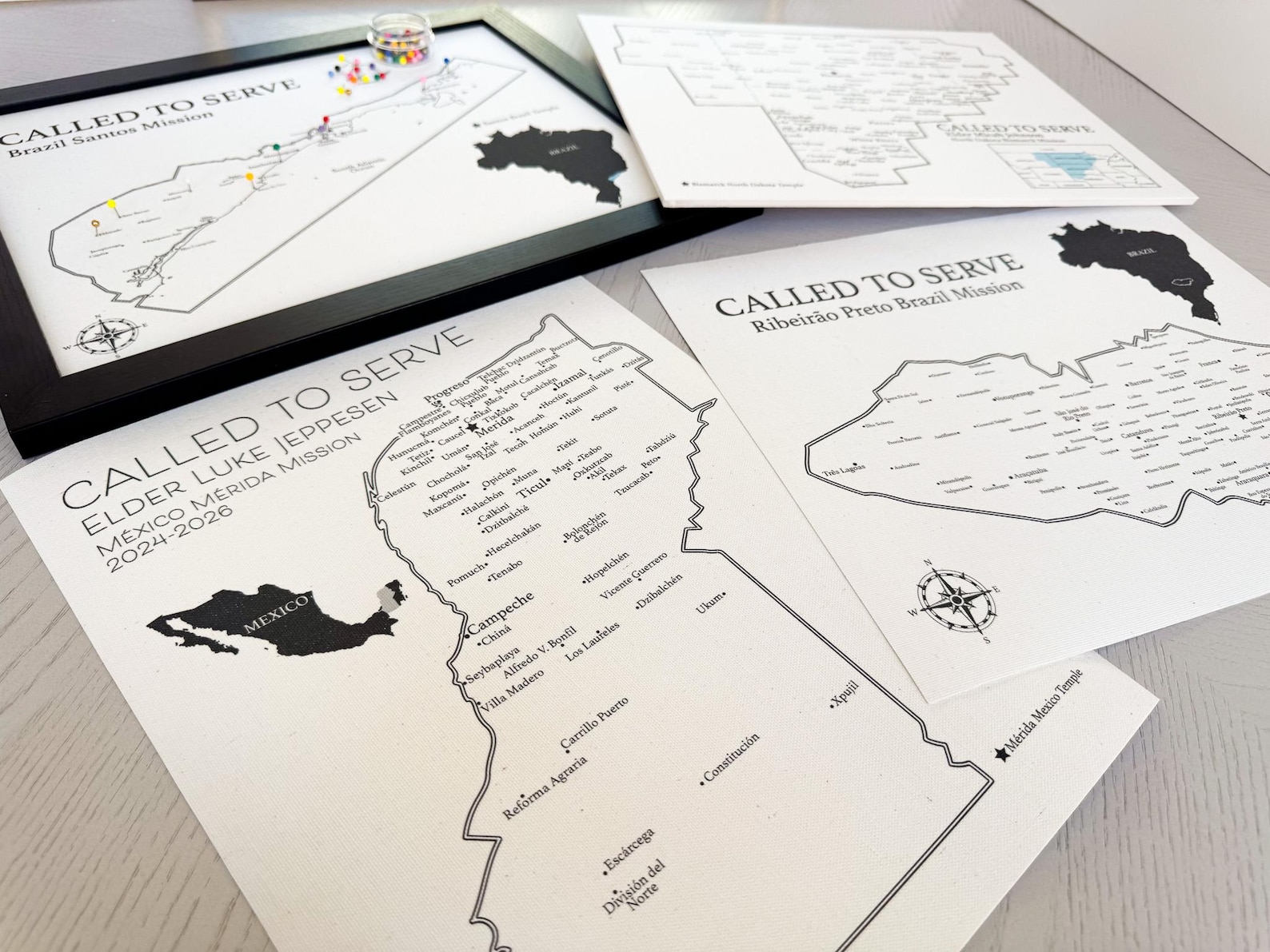 Missionary Map: Push Pin USA LDS Mission Tracker, Custom Keepsake Gift ...