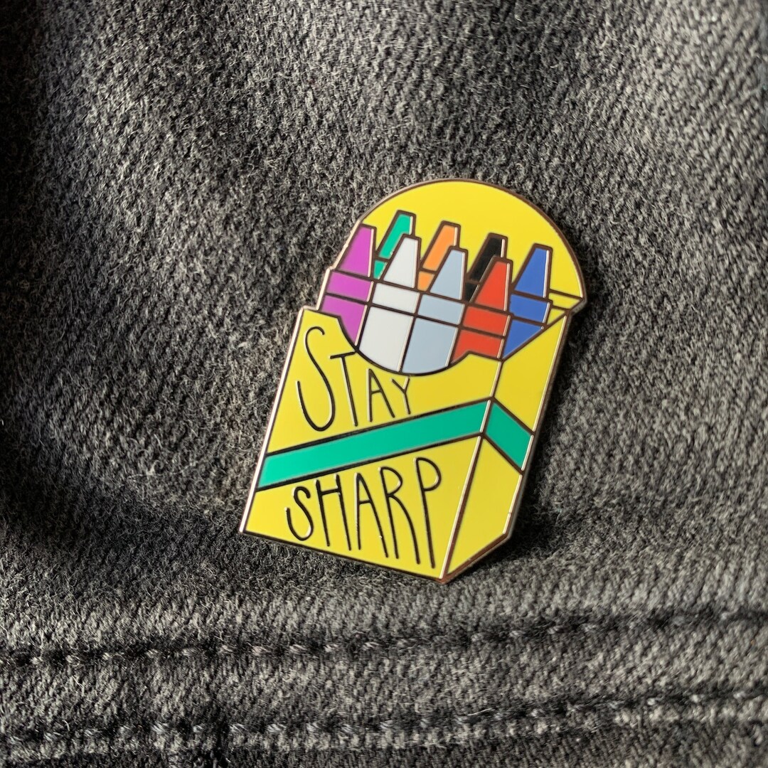 Teacher Enamel Pin, Backpack Pins, Crayon Enamel Pin, Positive Pins ...