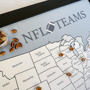 NFL Stadium Push Pin Map: Personalized Football Travel Tracker ...