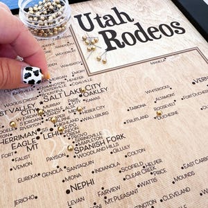 Rodeo Push Pin Map: Personalized Western Wall Decor, Major Rodeos in ...