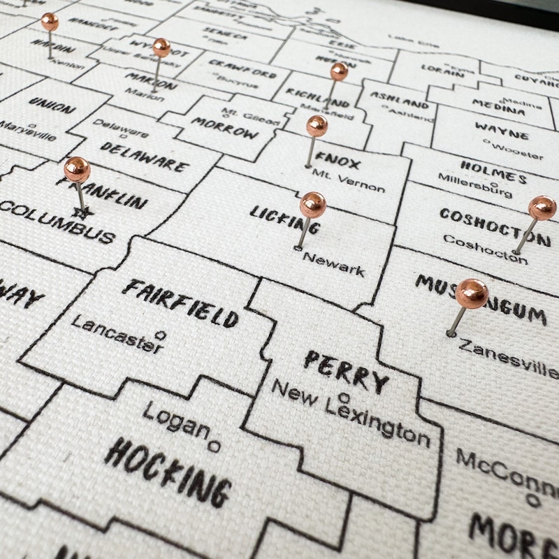 Push Pin Map - Etsy