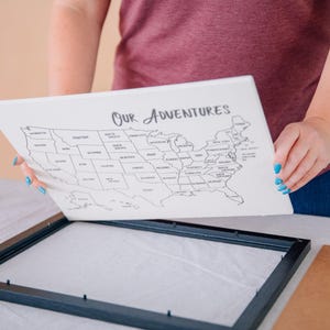 DIY Kit Push Pin Map, US Map With Push Pins, Travel Map Tracker, United ...