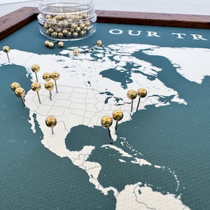 World Push Pin Personalized Map, Custom Push Pin Map for Travels ...