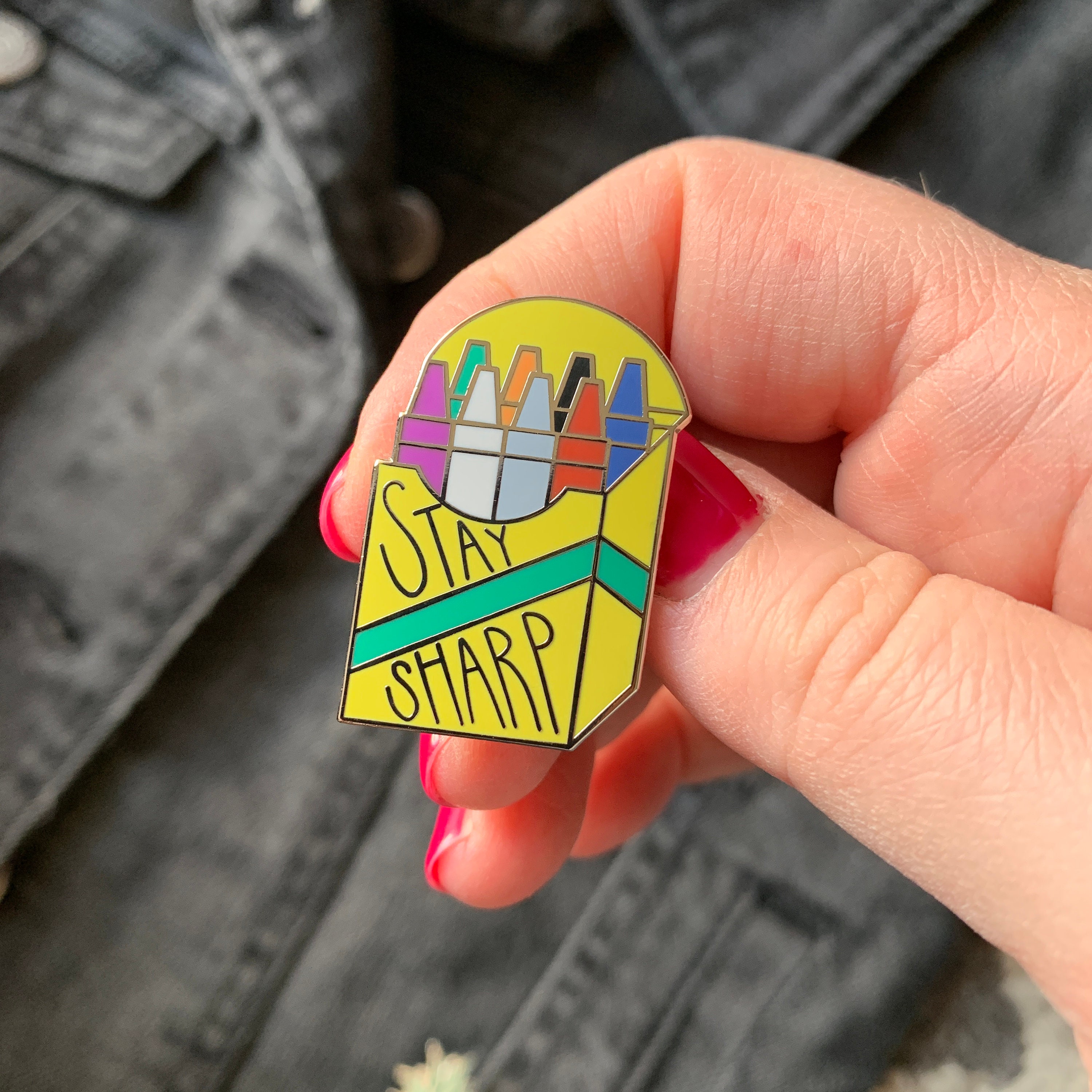 Teacher Enamel Pin, Backpack Pins, Crayon Enamel Pin, Positive Pins ...