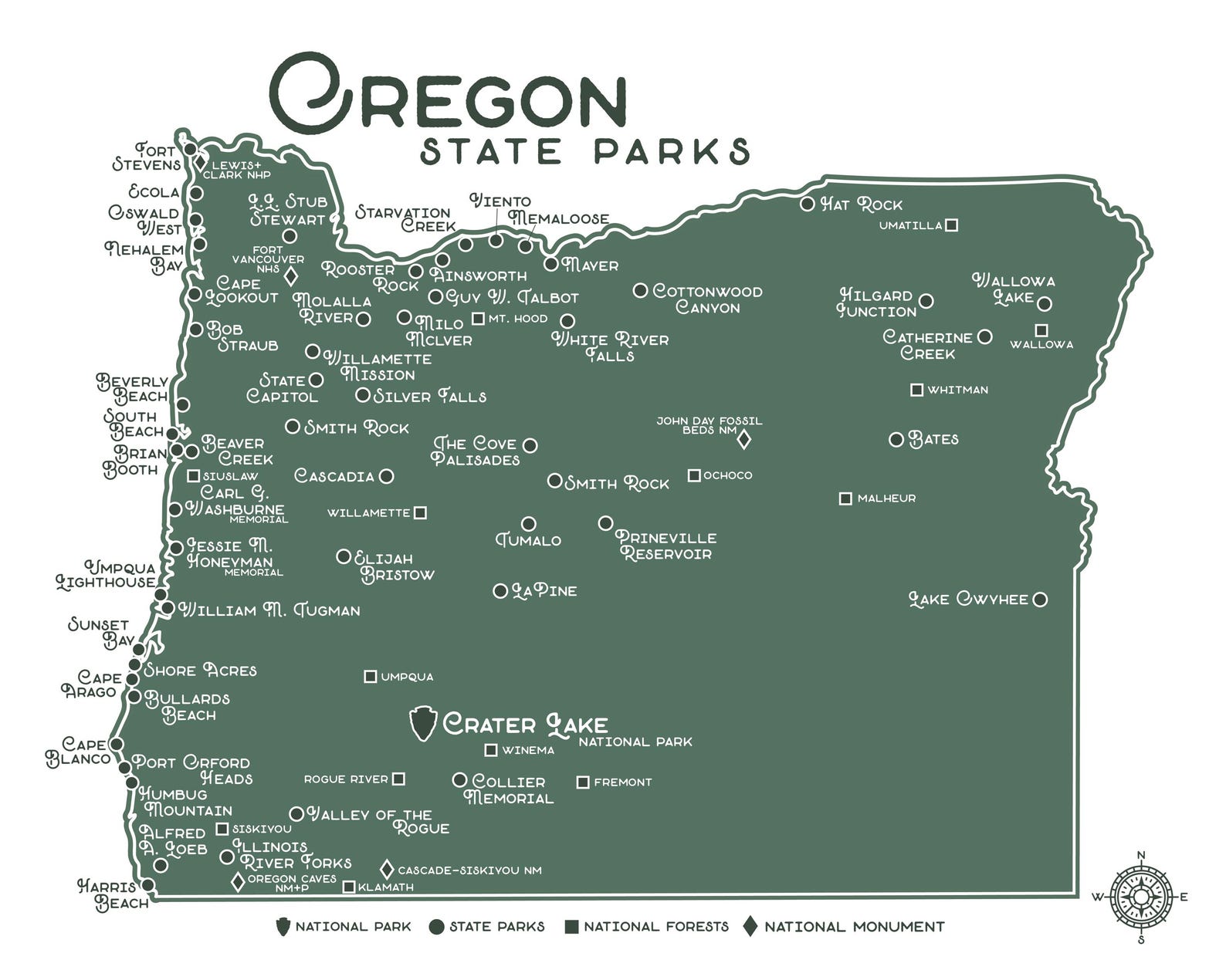 Oregon State Parks Push Pin Map: Hiker Adventure Wall Decor - Etsy