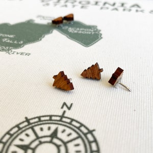 West Virginia State Park Push Pin Map, Wooden Tree Pins, Custom Wedding ...