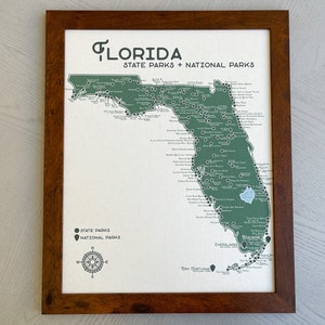 Florida State Park Push Pin Map: Adventure Tracker, Wooden Tree Pins - Etsy