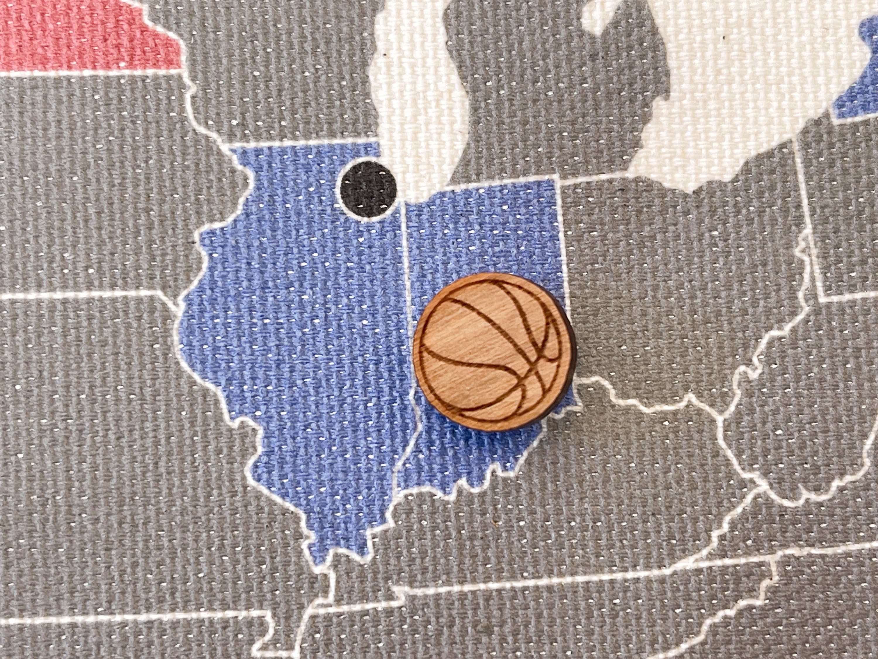 WNBA Arena Map, Push Pin Tracker, Basketball Pins, Gift for Sports Fan ...