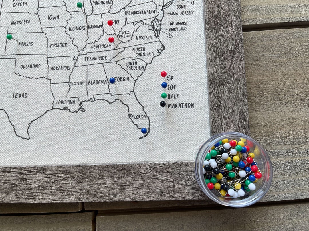 USA Push Pin Personalized Map, Travel Trailer Adventures, Road Trip ...