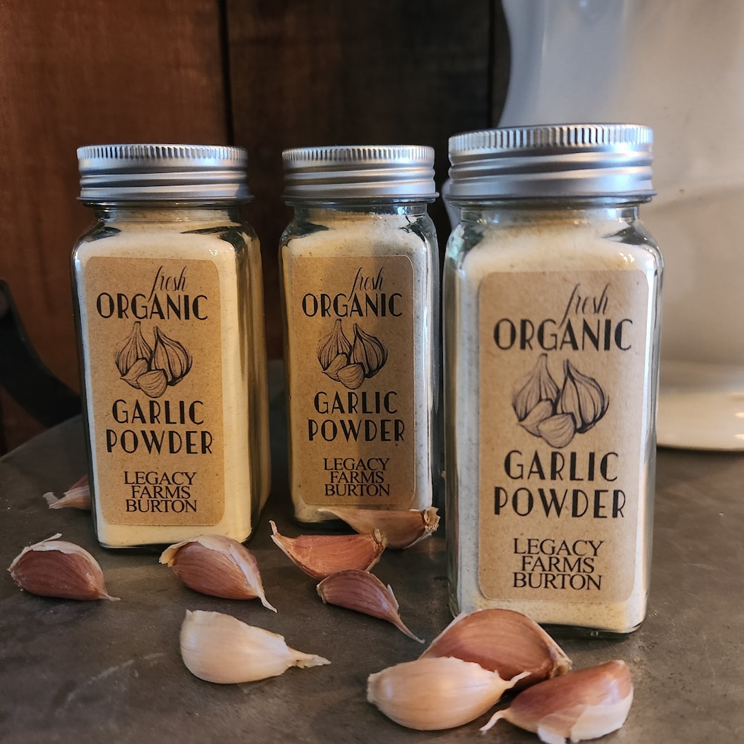 Organic Farm Grown Handmade From Bulb to Bottle Fresh Garlic Powder ...
