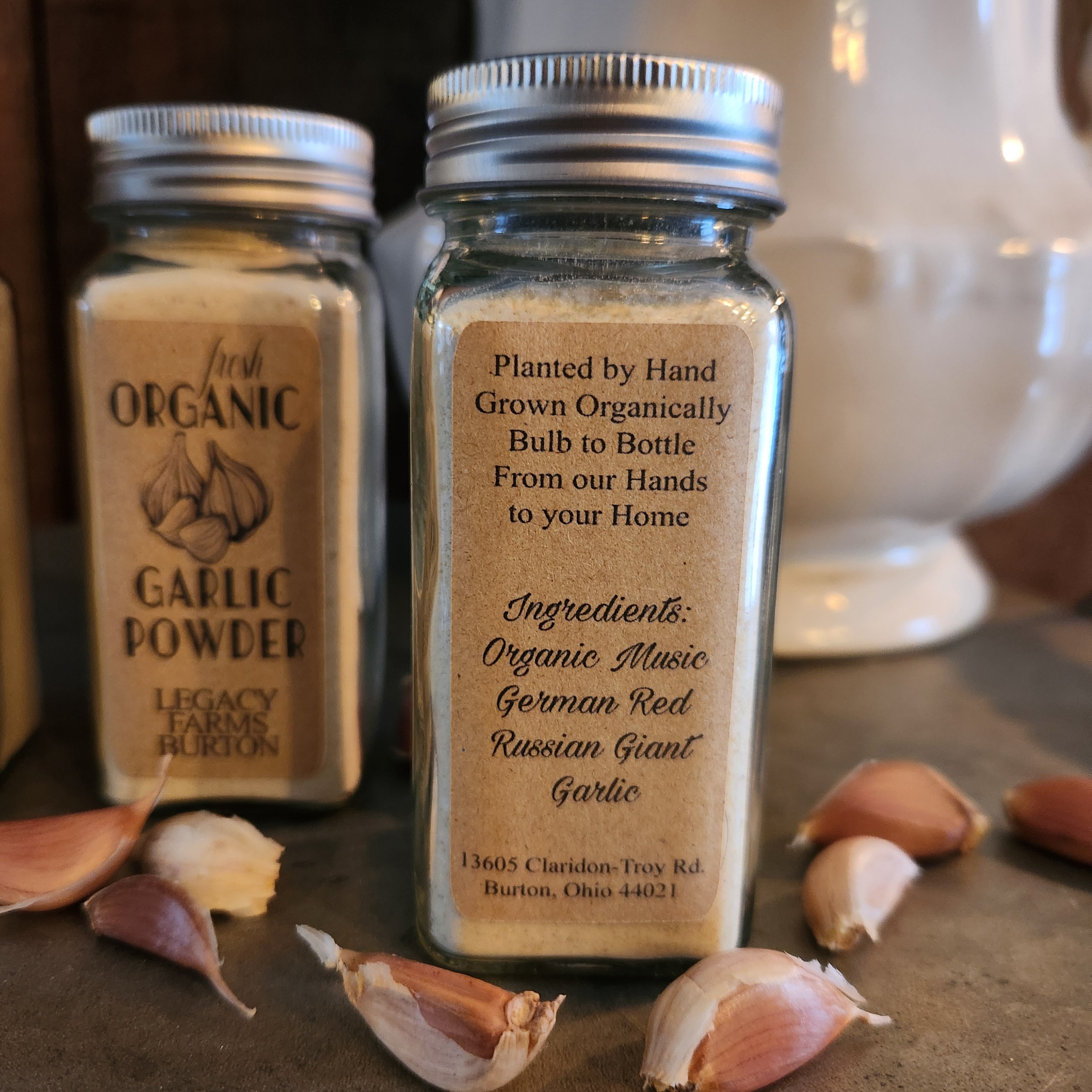 Organic Farm Grown Handmade From Bulb to Bottle Fresh Garlic Powder ...
