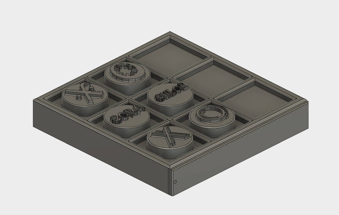 Custom 3D Printed Tic Tac Toe Board W/ Play Pieces Travel | Etsy