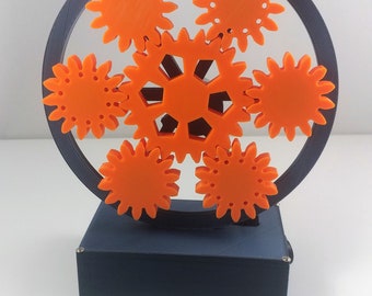 8 Living Gear Desk Art 3D Printed Motorized Gears | Etsy