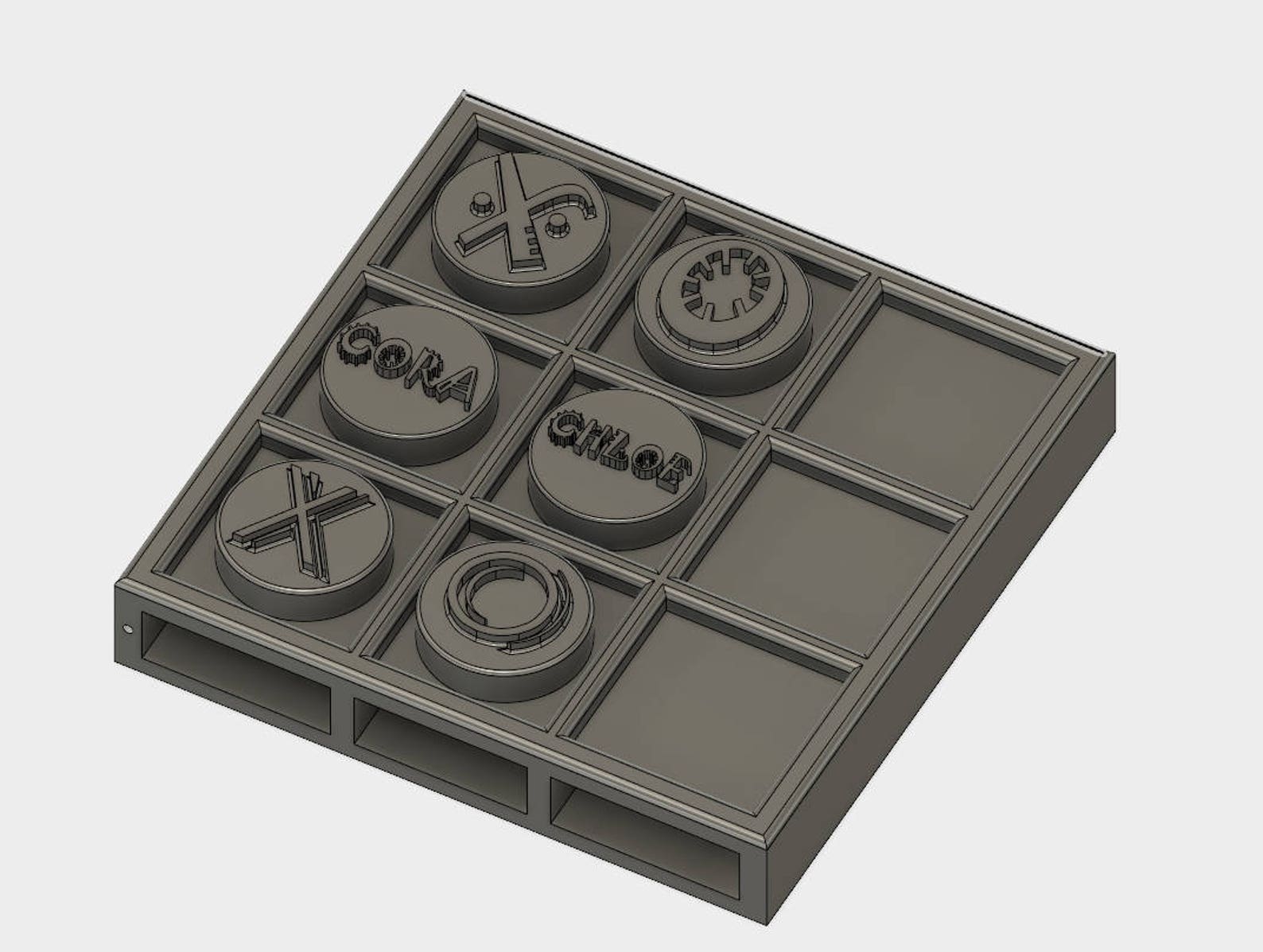 Custom 3D Printed Tic Tac Toe Board w/ Play Pieces Travel | Etsy