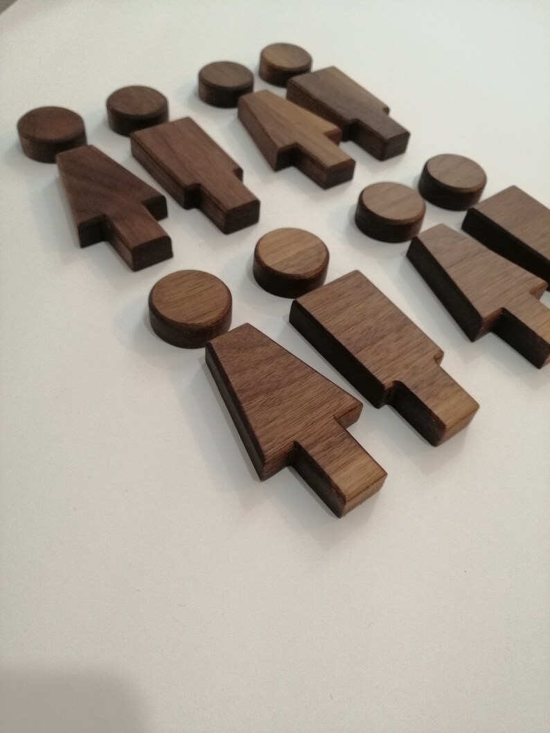 Modern Decorative Restroom Sign wooden peoples - Etsy