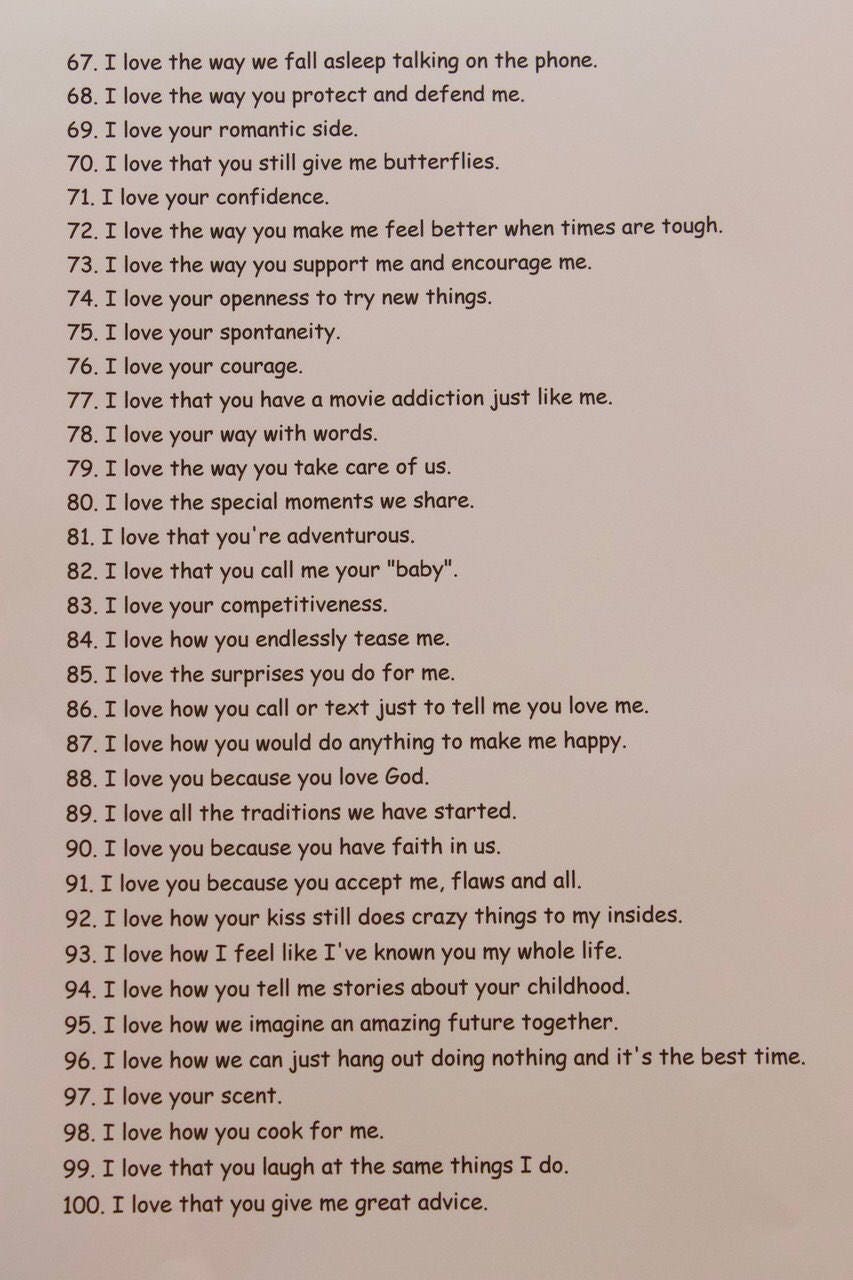 Personalized Love Pills, Secret Love Messages, 100 Reasons I Love You ...