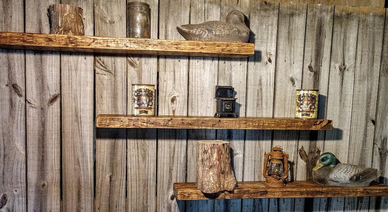 Floating Authentic Shelf Rustic Lodge Cabin Hunting | Etsy