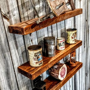 Easiest Mounted FLOATING SHELVES, Fast Mount, Home Decor, Cabin, Lodge ...