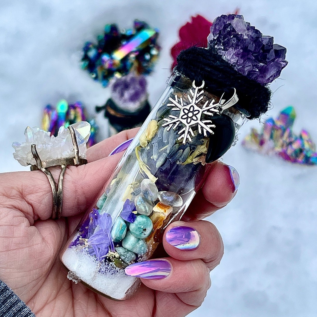 Winter Solstice Spell Jar Yule Tidings Home Blessing Yule - Etsy