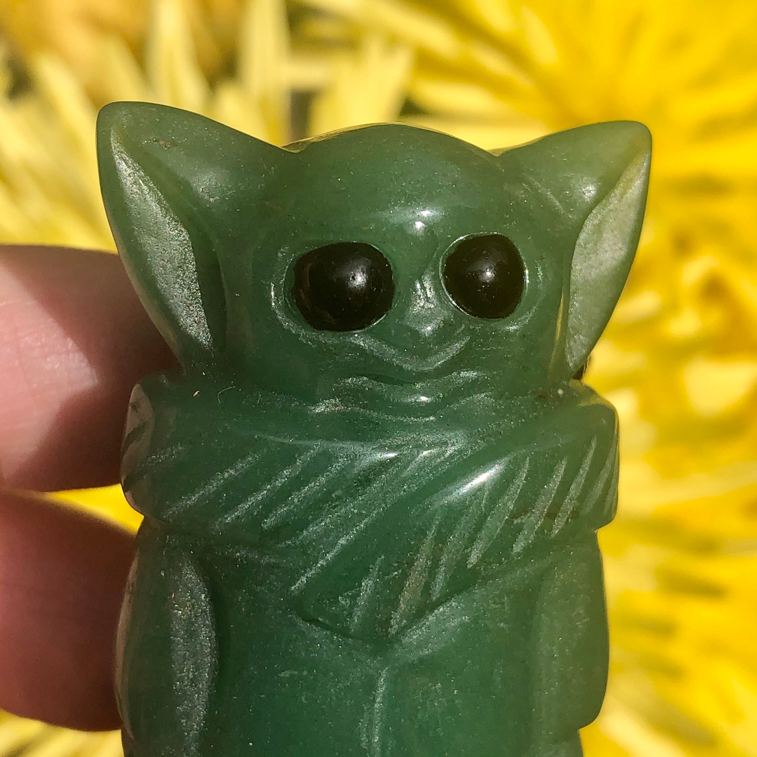 Baby Yoda Crystal Green Aventurine - Etsy