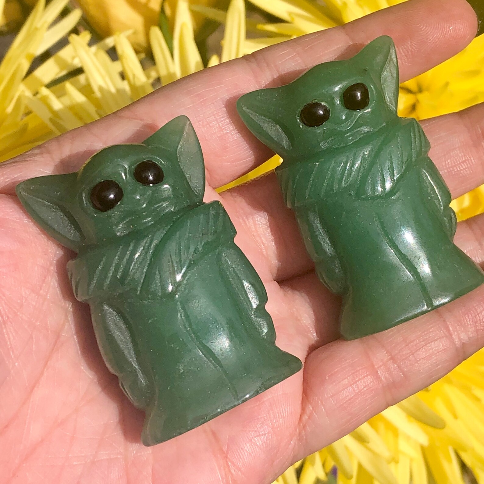 Baby Yoda Crystal Green Aventurine - Etsy