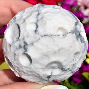 Howlite Crystal Moon Sphere 47 Mm - Etsy