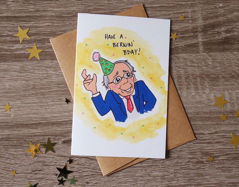 Bernie Sanders Birthday Card - Etsy