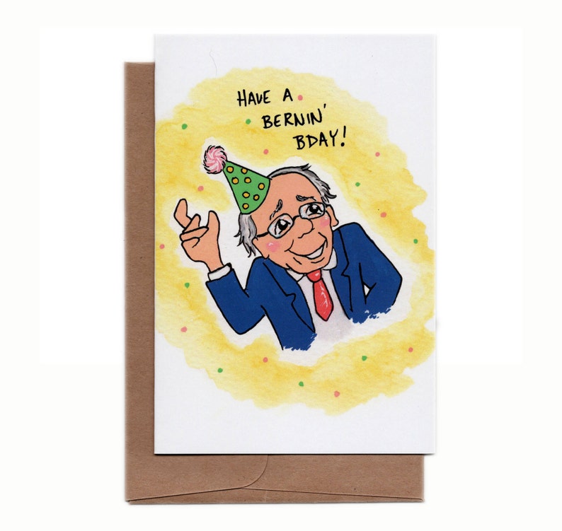 Bernie Sanders Birthday Card - Etsy