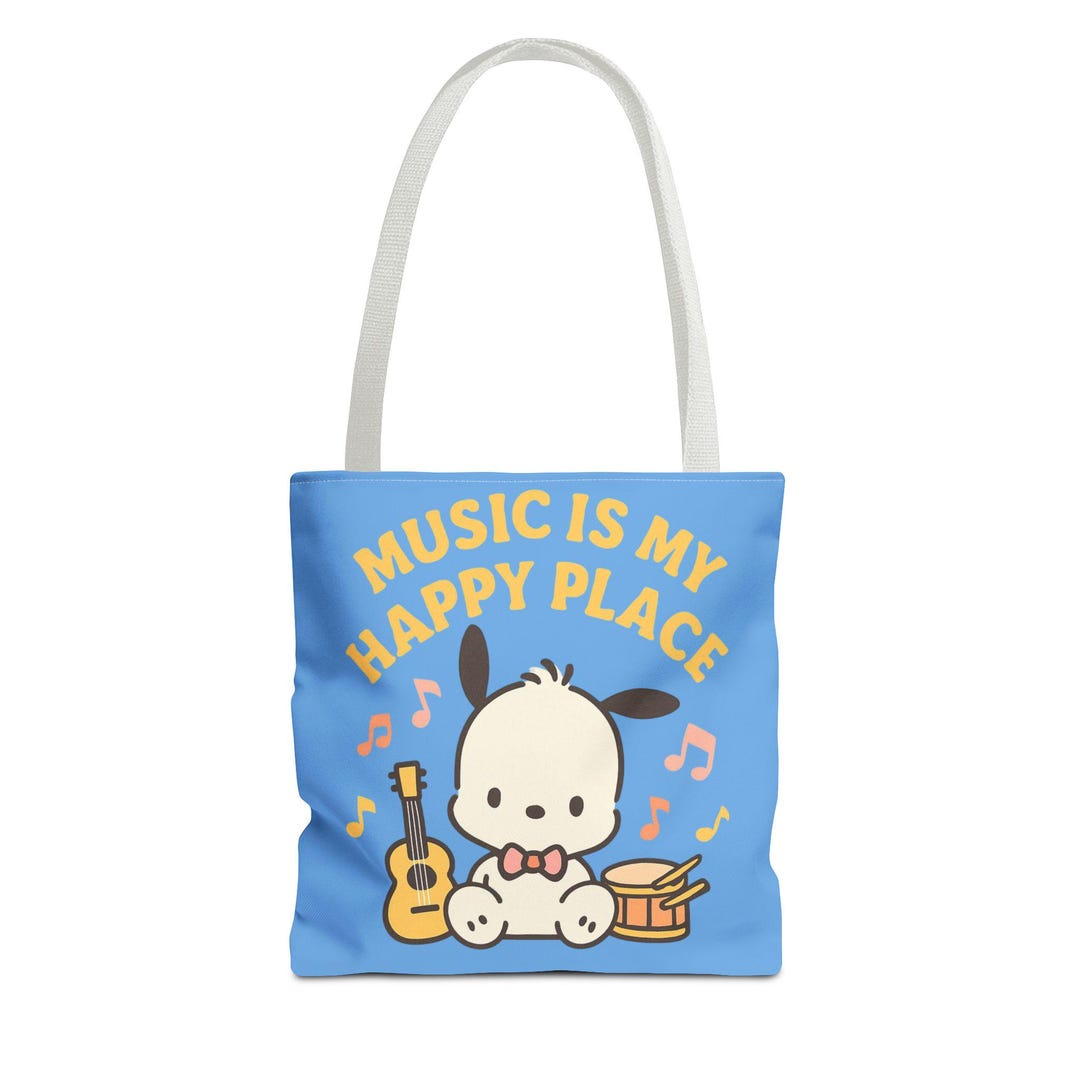 Music is My Happy Place Tote Bag | Cute Musical Gift for Music Lovers ...