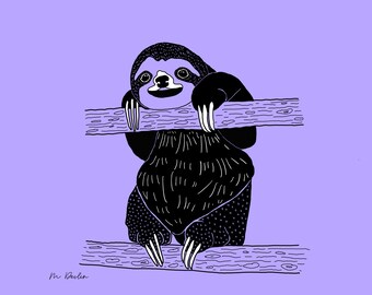 Sloth Digital Print - Etsy