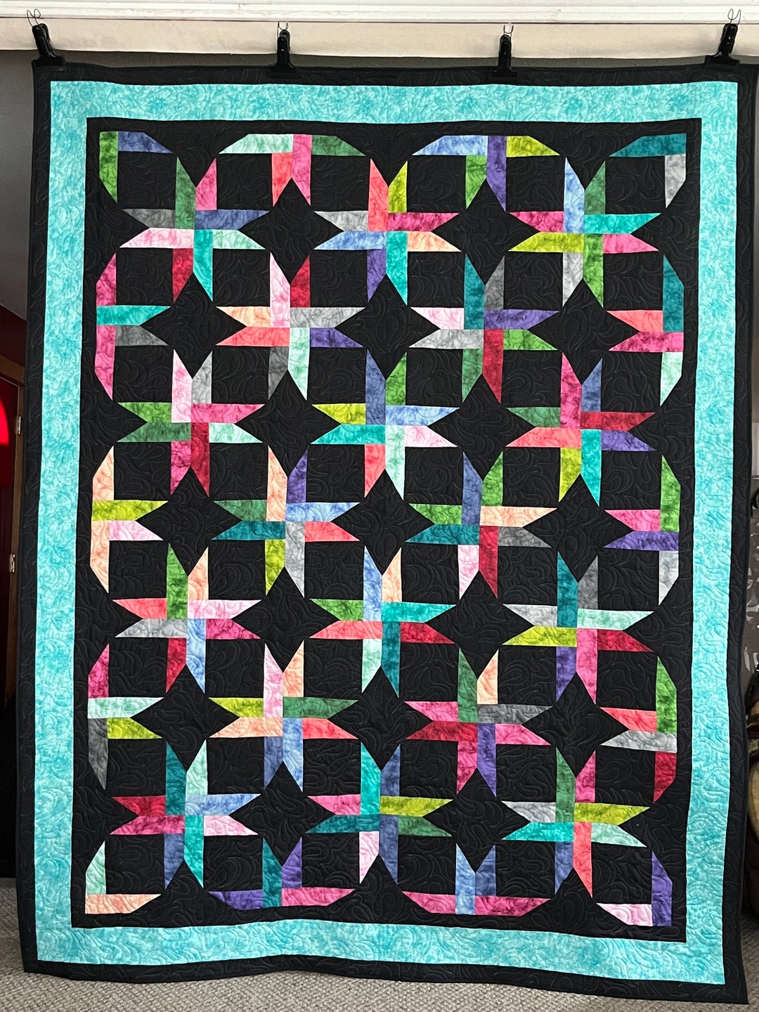Quilt, Pointy Stars Pattern, Full Size 72x90 - Etsy