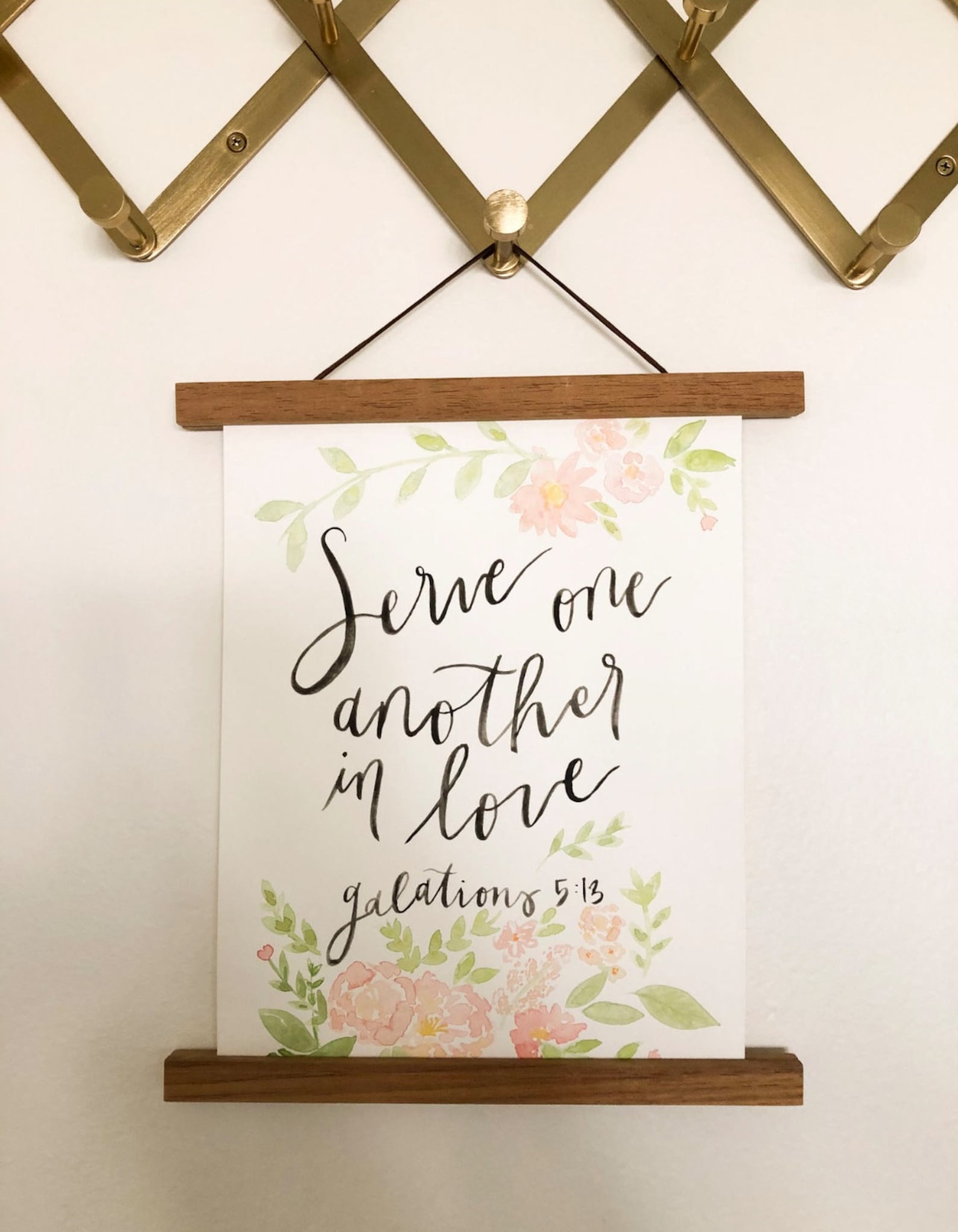 Serve One Another in Love Print //watercolor Bible Verse // - Etsy