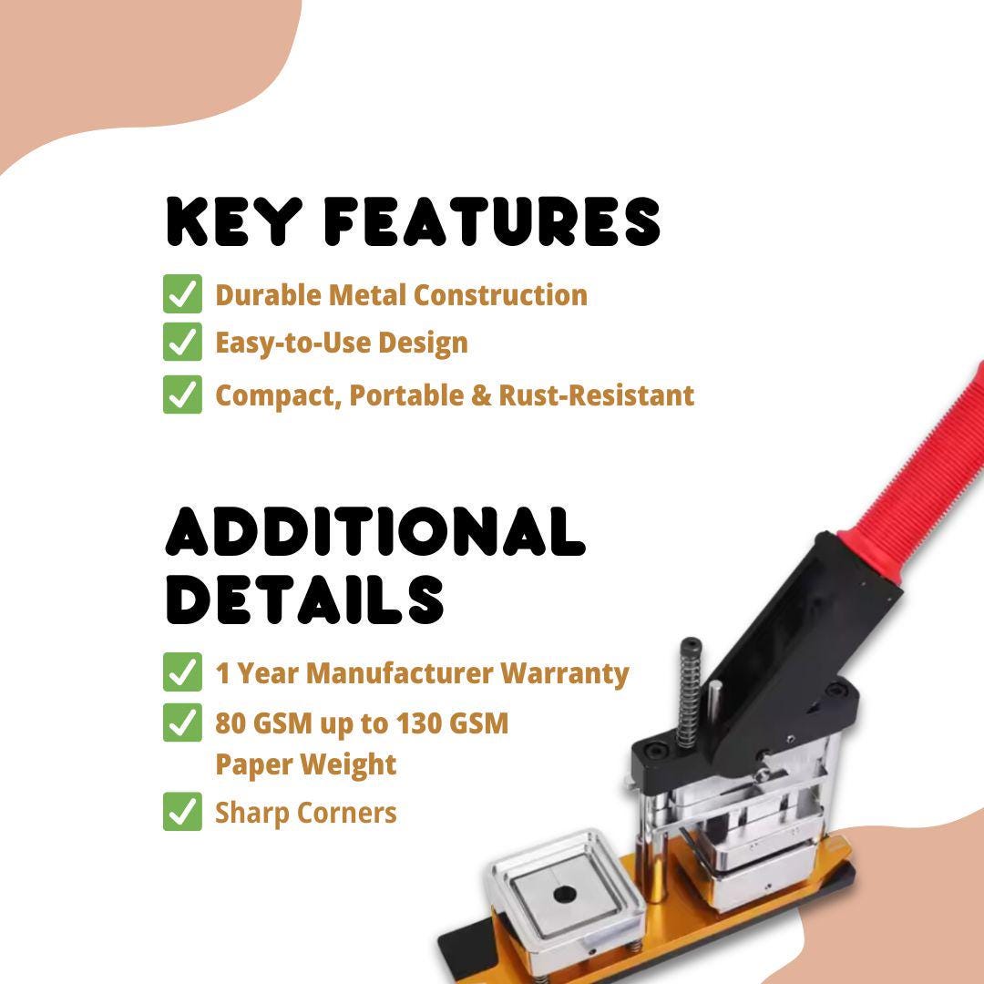 50MM Sharp-corner Square Photo Magnet Maker Kit – Includes Machine ...