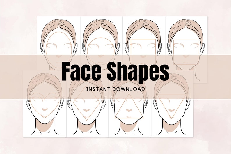 Face Shapes Frameable Infographic, Various Face Shapes, Editable Canva ...