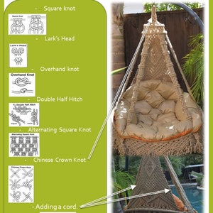 Hanging Chair Pattern, Downloadable Tutorial, Macrame DIY - Etsy