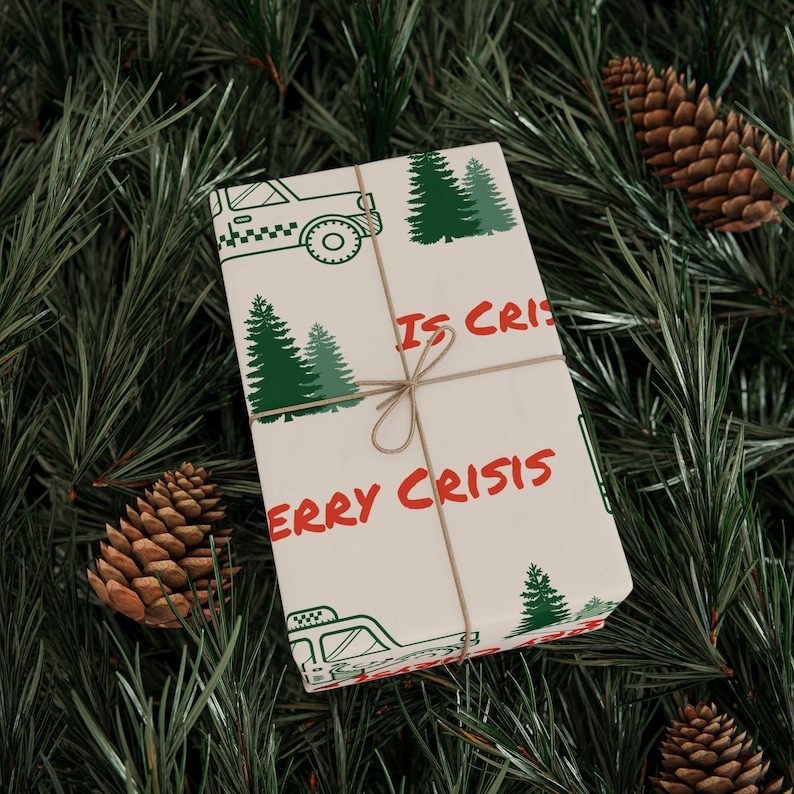 Merry Crisis Wrapping Paper | Multiple Sizes - Etsy
