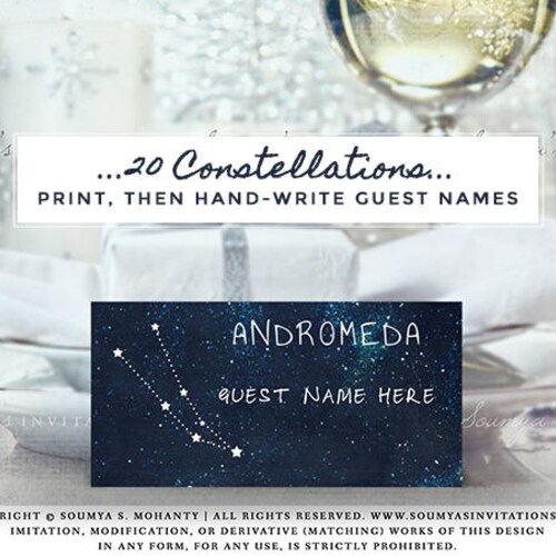 Constellation Star Wedding Signs Celestial Galaxy Astronomy | Etsy