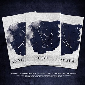 Constellation Star Wedding Table Numbers Celestial Galaxy - Etsy