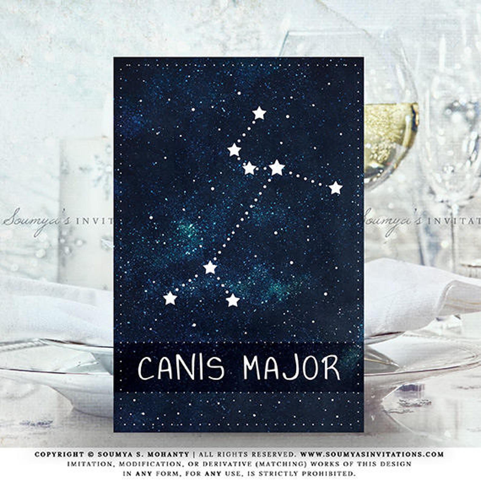 Constellation Star Table Numbers Celestial Galaxy Wedding - Etsy